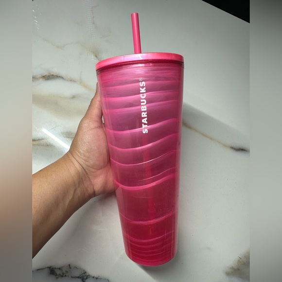 Starbucks | Kitchen | Starbucks Pink Venti Tumbler With Straw | Poshmark